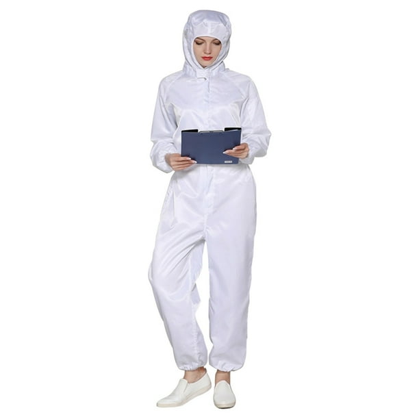 Reusable Protective Clothing Dust-proof Hood Coverall Lab Safety Suit ...