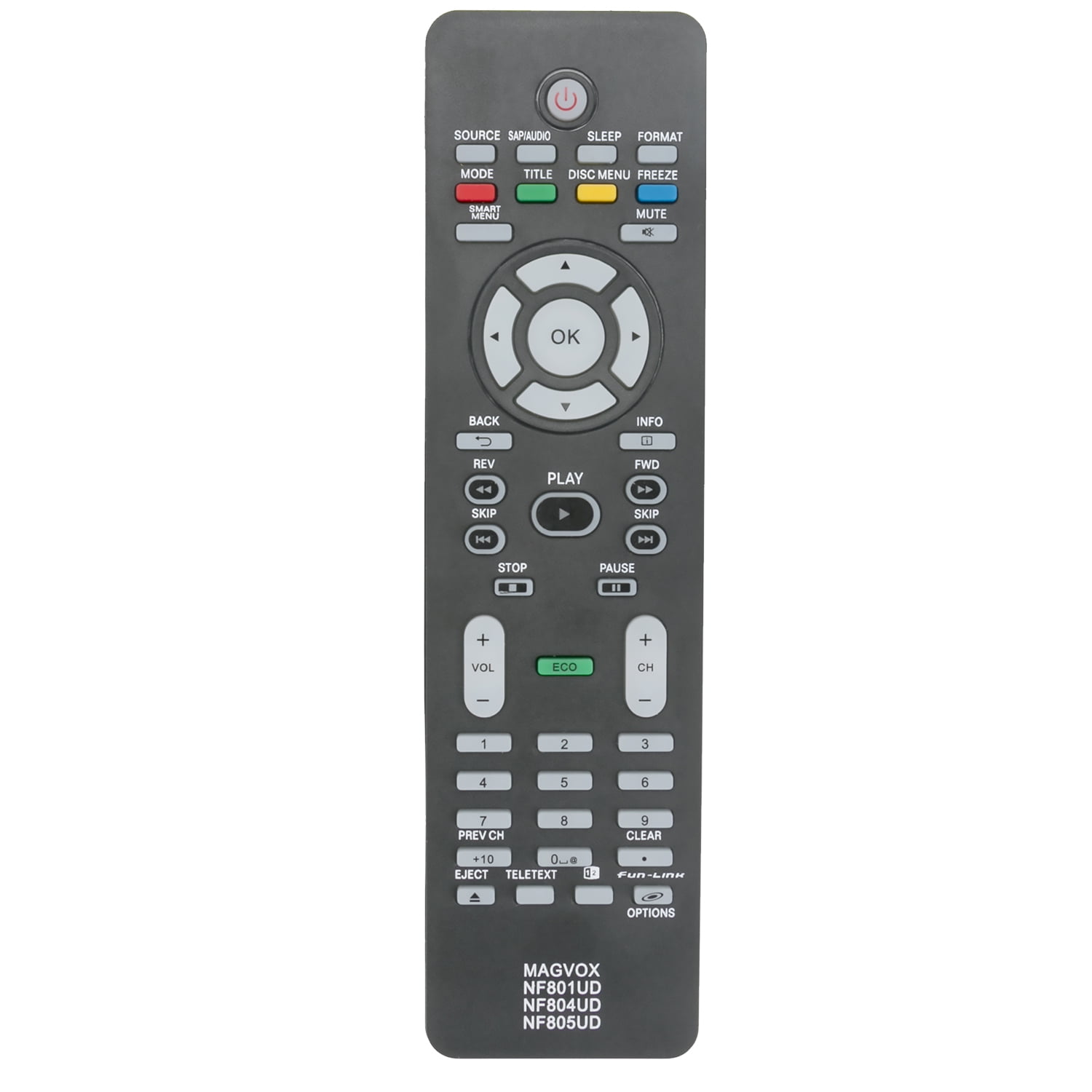 New NF801UD NF804UD NF805UD Replacement Remote Control for Magnavox TV ...