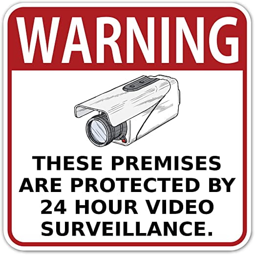 Video And Audio Surveillance Signs