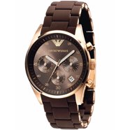 Emporio Armani Men's Emporio XX Dark Brown Croco Leather Watch AR1704 ...