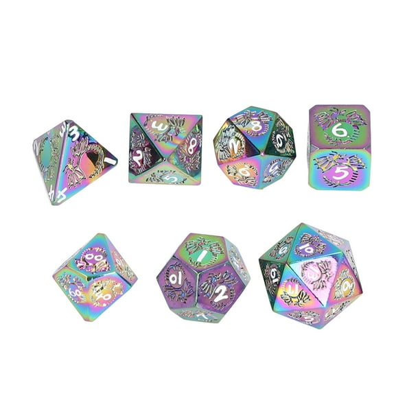 Juego de dados poliédricos, 7 piezas, dados poliédricos, números, runas ...