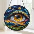 Abstract Eye Stained Glass Suncatcher – Artistic Window Hanging Decor ...