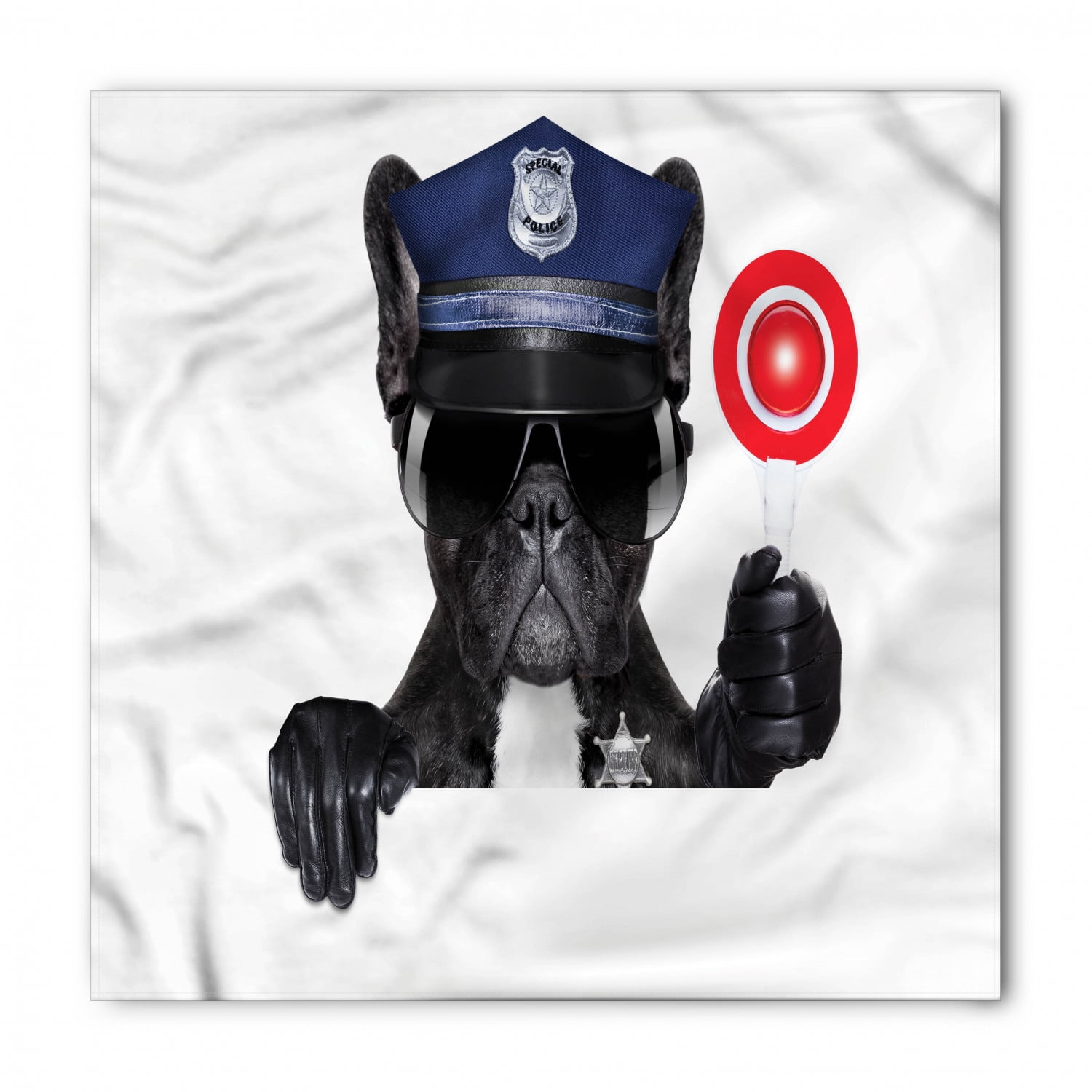 Police Bandana, Pug Dog Police Costume, Unisex Head and Neck Tie, by ...