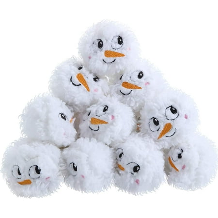 20 Pieces Plush Snowball for Kids Indoor Outdoor Stuffed Snowballs ...