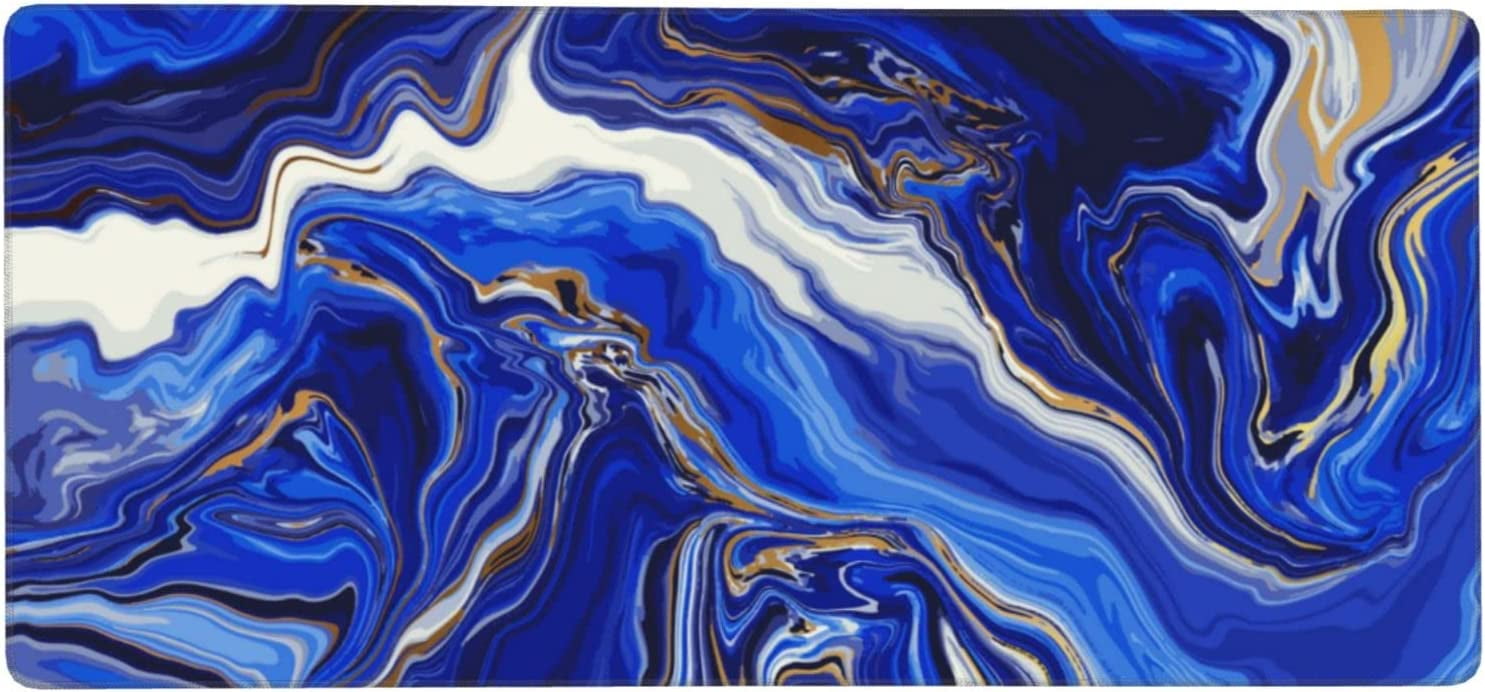 Blue Marble Large Mouse Pad,Extended Gaming Desk Pad,Office Desk Mat,PC ...