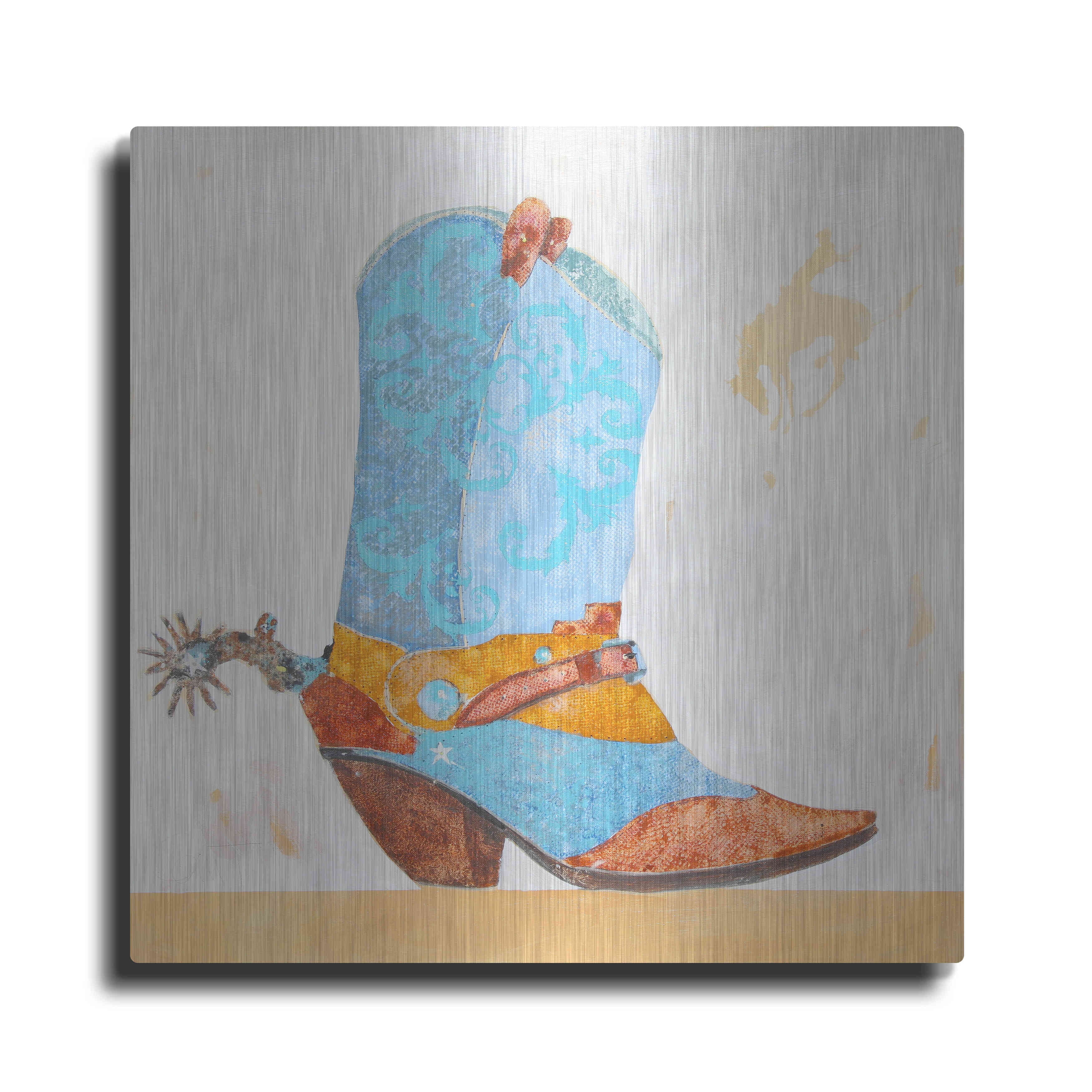 Luxe Metal Art 'Boy Boot' by Anthony Grant, Metal Wall Art, 12"x12 ...