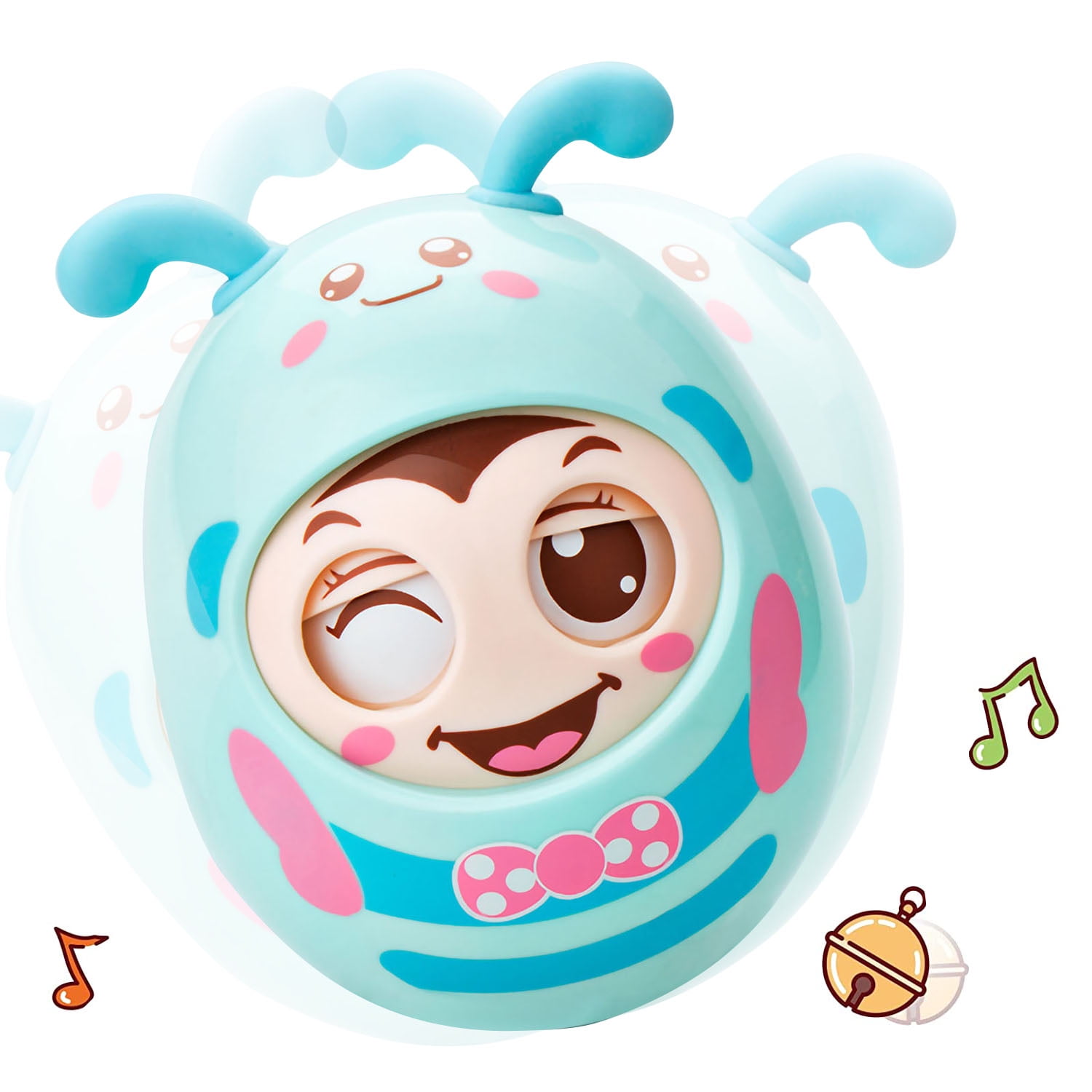 Roly Poly Baby Toy Soothing Tinkling Winking Early Educational Teething ...