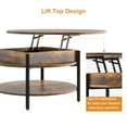 DOVEAID Round Lift Top Coffee Table Farmhouse Circle Coffee Table with ...