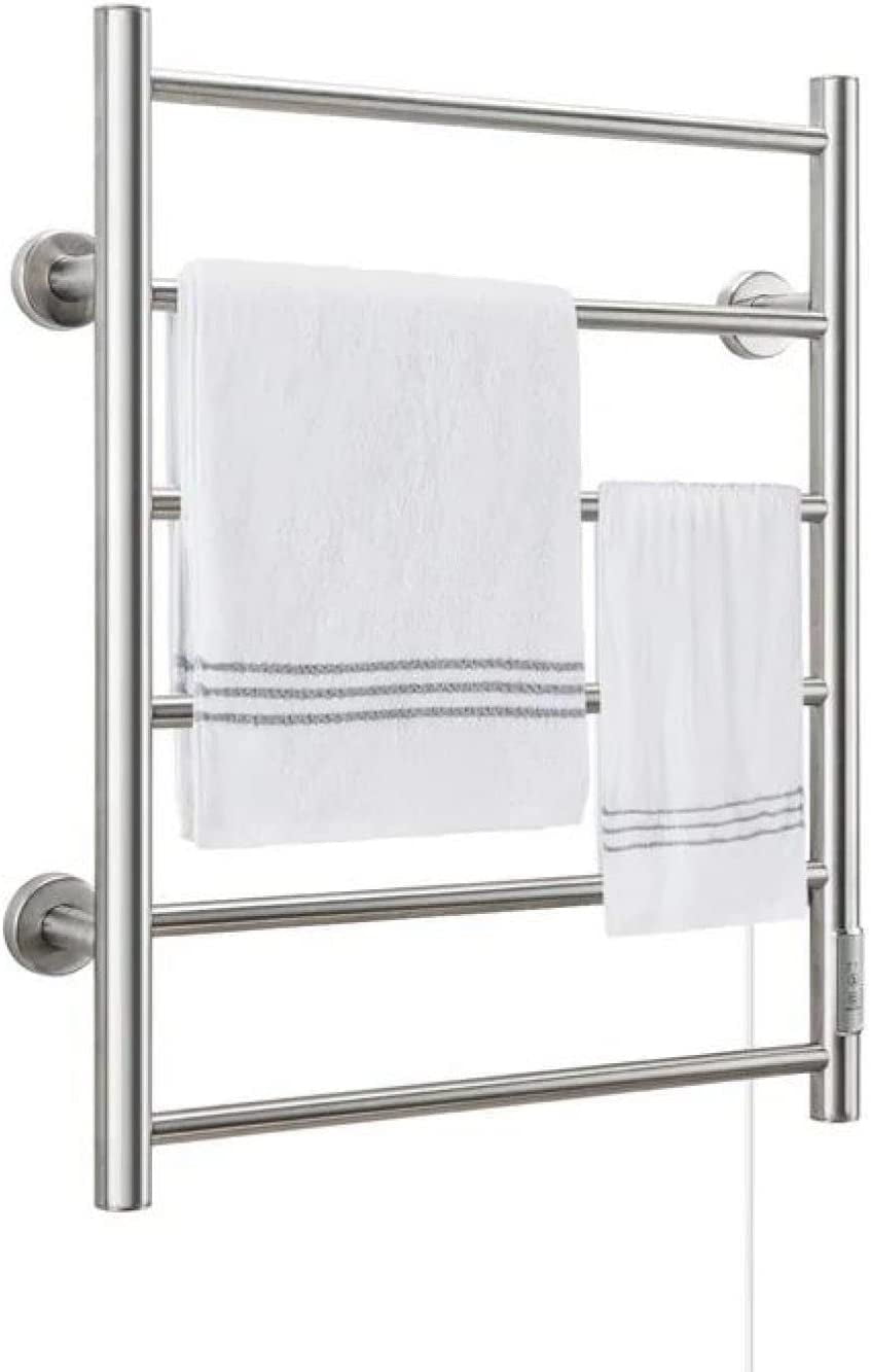 Heated Towel Warmer for Bathroom, Wall Mounted Hot Towel Racks with ...