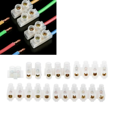 FLAMEEN Terminal Strip Block,60Pcs Terminal Block Strip Flame‑Retardant ...