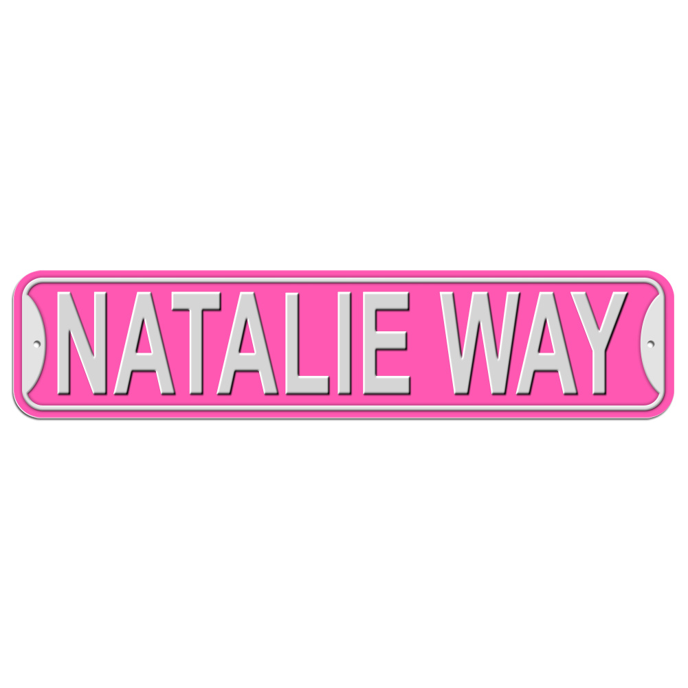 Natalie Way - Pink - Plastic Wall Sign - Walmart.com