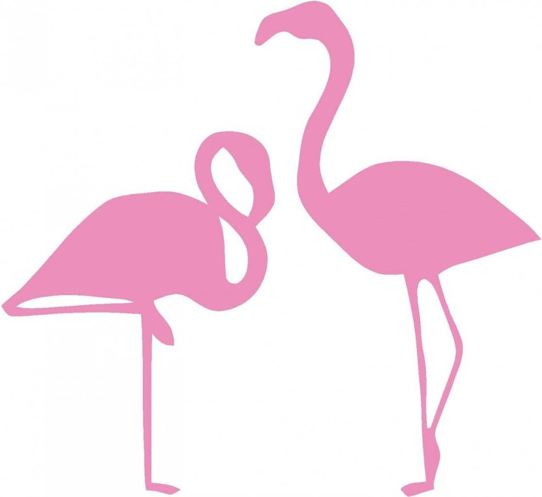 Design With Vinyl Artwork Flamingos Bird Tall Long Legs Pink Wall Decal ...