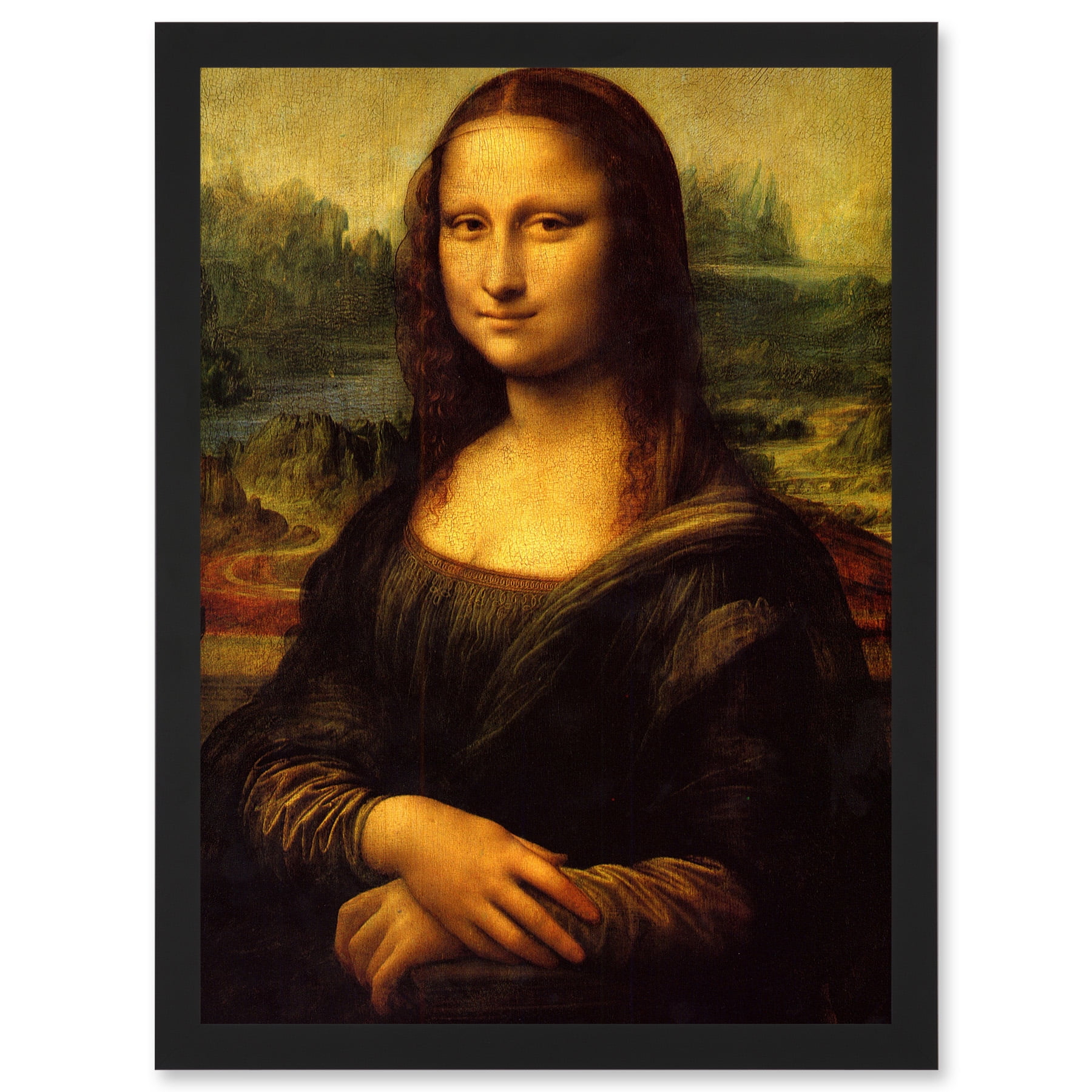 Leonardo Da Vinci Mona Lisa Vintage Classic Painting A4 Artwork Framed ...