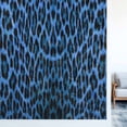 Blue Leopard Print Privacy Window Film, Decorative Stained Glass Window ...