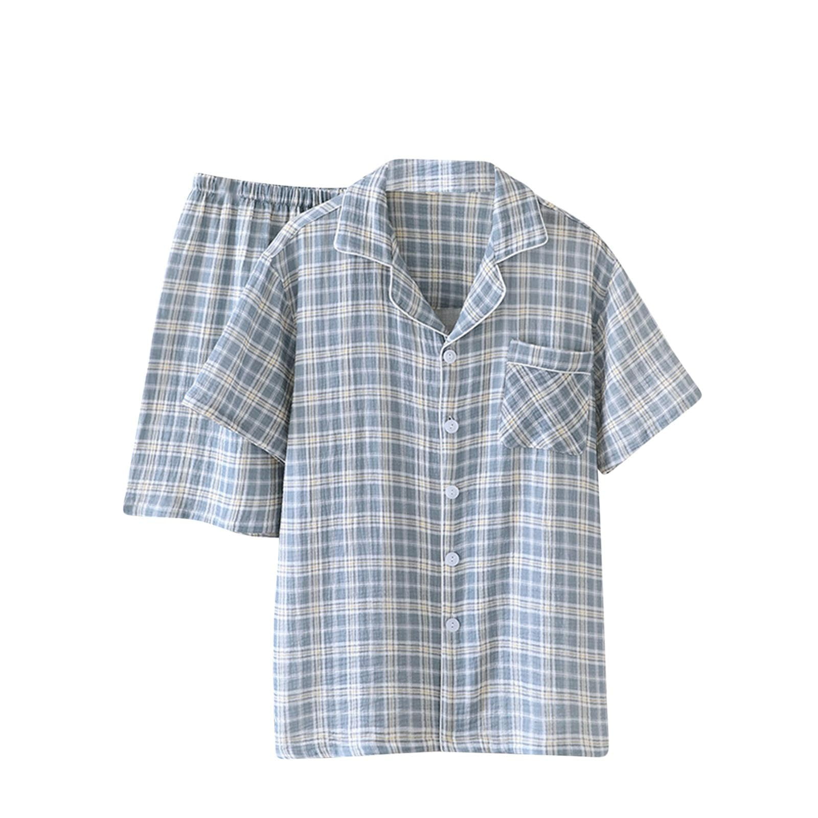 Click here for Ylioge Plaid Pajama Sets For Men With Pockets Ligh... prices