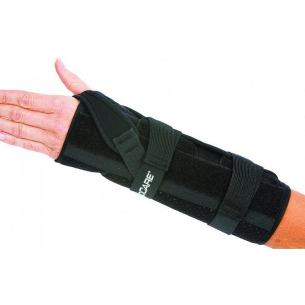 ProCare Quick-Fit Wrist/Forearm Brace, Left Hand, Black, One Size Fits ...
