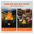 Propane Fire Pit 19 Inch, Portable Gas Fire Pit with Cover & Lava Rocks ...