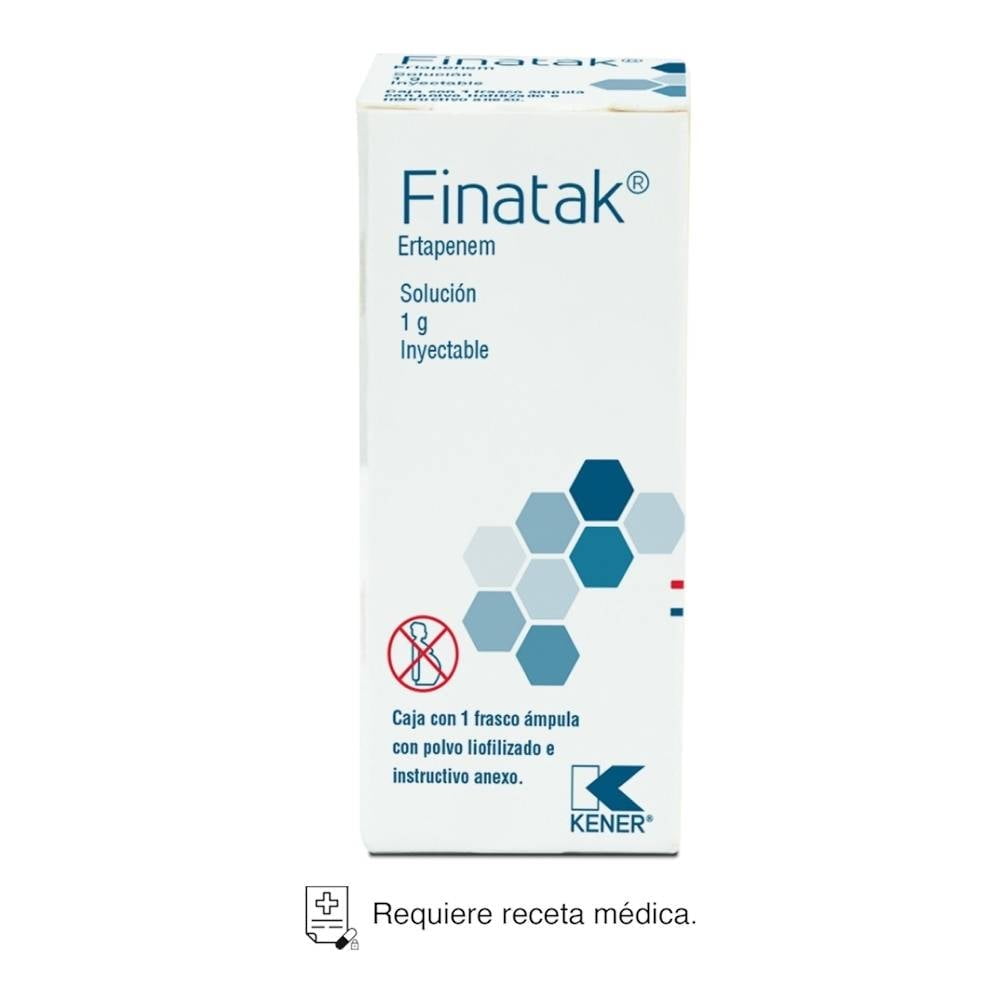 Finatak Ertapenem 1 g solución inyectable polvo liofilizado | Walmart ...