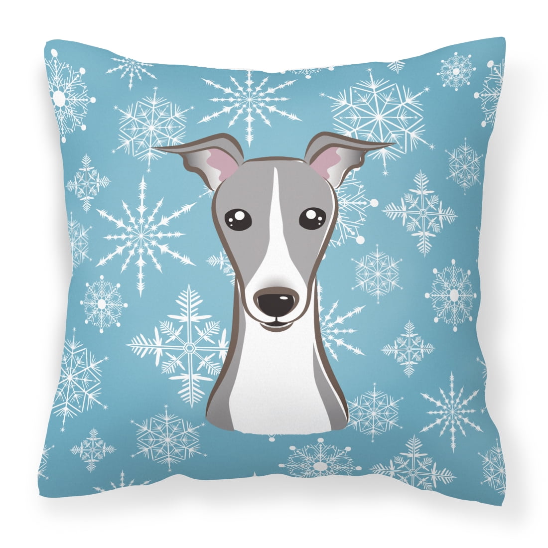 Snowflake Italian Greyhound Fabric Decorative Pillow - Walmart.com