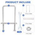Uxcell 2 Sets M8 Square U-Bolts, 2.36" Inner Width 6.3" Length 304 ...