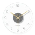 Unique Analog Transparent Wall Clock, 30CM Round Tempered Glass, Ultra ...