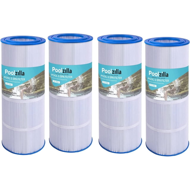 Poolzilla 4 Pack Pool Filter Replacement Cartridge for Pentair CC100 ...