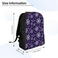 Fotbe Christmas Purple Snowflakes Travel Laptop Backpack, Business Slim ...