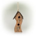 Alpine Corporation 8" x 17" Hanging Swirly Vintage Wood Birdhouse ...