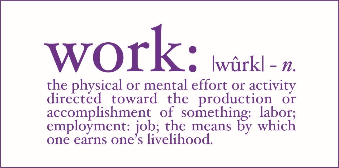 Work Definition Vinyl Decal - Small - Violet - Walmart.com