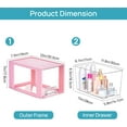 4 Pack Large Stackable Storage Drawers,Pink,Easily Assemble Acrylic ...