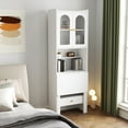 Fold-Out Convertible Writing Table, Space-Saving Desk Cabinet with ...