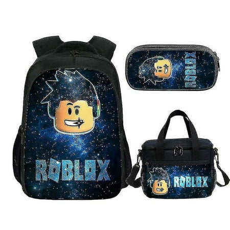 (black Roblox Game Kid Backpack+insulated Lunch Bag+pencil Case) 3pcs ...