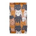 Cat Happy Pattern Door Curtain Sheer Privacy Light Filtering Window ...