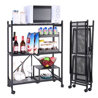 ZENY 5-Shelf Kitchen Shelving Storage Wire Rack with Wheels 30L x 14W x ...