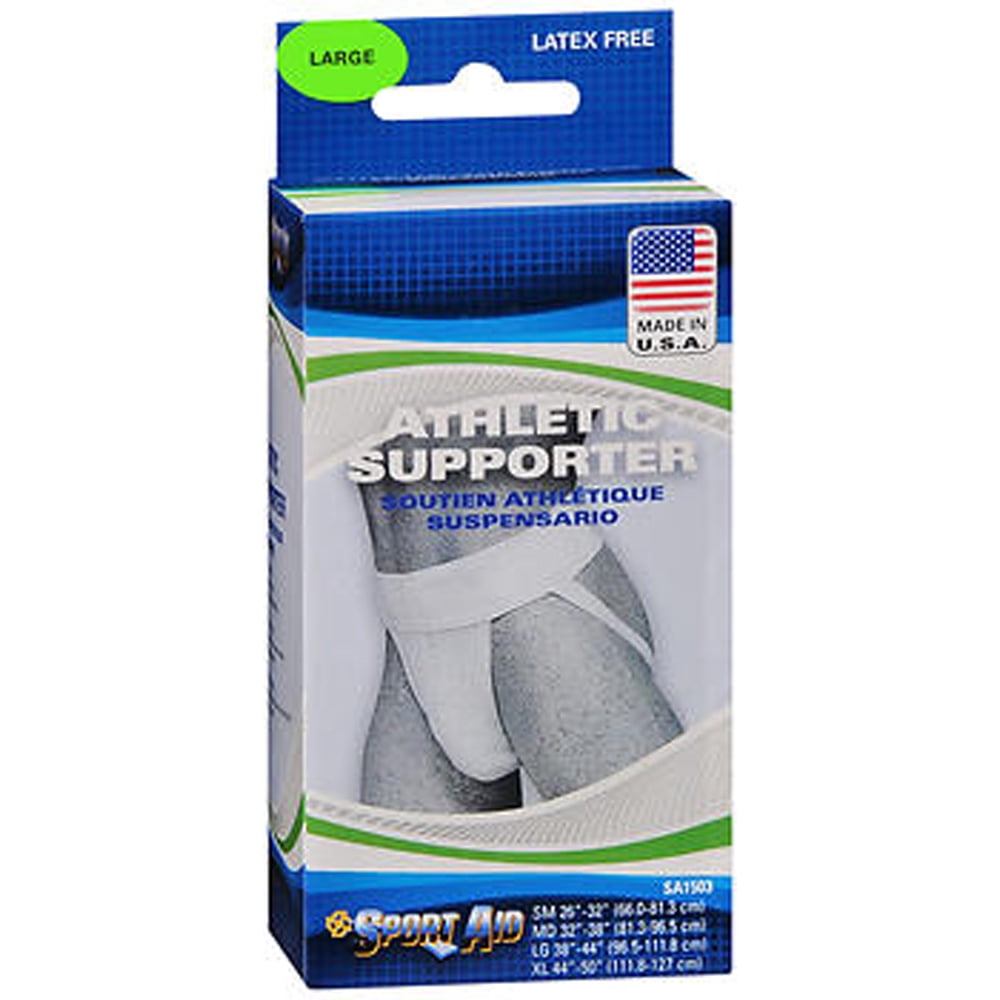 Sport Aid Athletic Supporter, Large 38"-44", White - Walmart.com ...