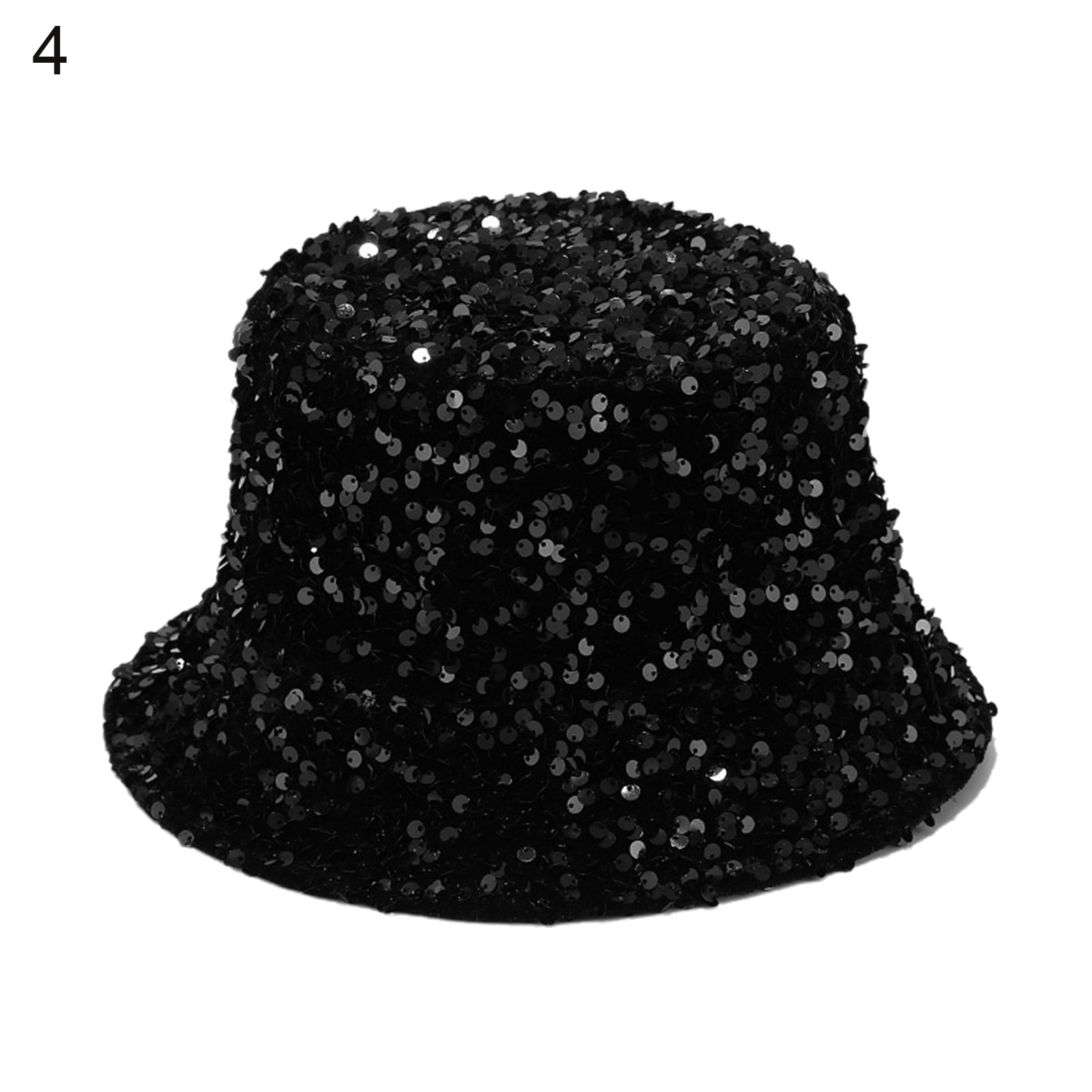 Yesbay Women Fisherman Hat Sequins Leopard Pattern Stage Performance ...