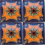 6x6 Puebla Talavera Mexican Tile, Set of 4 pcs - Walmart.com