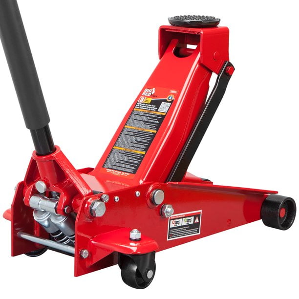 BIG RED 3 Ton (6,000 lb) Capacity, Hydraulic Heavy Duty Steel Service ...