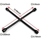 BIG RED Professional 16" Universal Heavy Duty 4-Way Cross Lug Wrench(11 ...