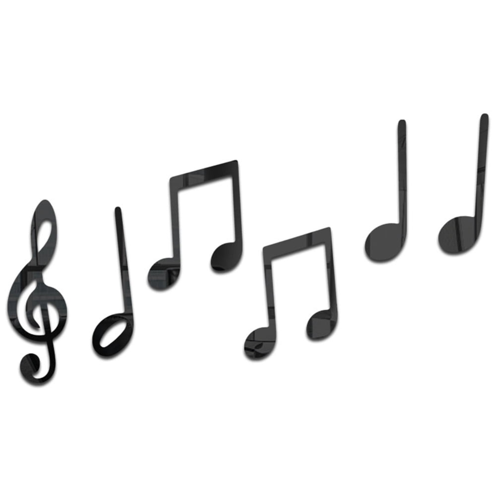 Topyecel DIY 3D Musical Notes Mirror Wall Stickers Acrylic Musical ...