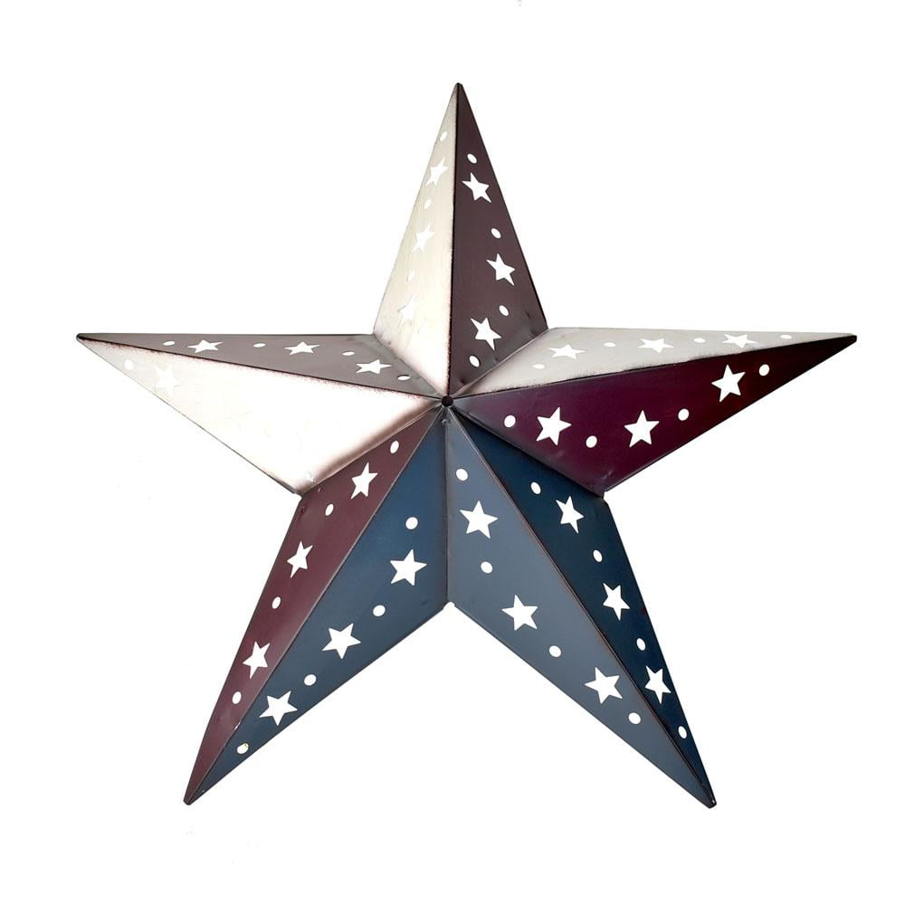Large Metal Patriotic Punch Out Star Wall Decor, 22-Inch - Walmart.com