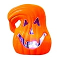 LED Pumpkin Lantern Halloween Buckets Light Up Pumpkin Twisted Plastic ...