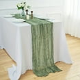 15PCS Elegant Balinese Pleated Table Runner - Solid Color Cheesecloth ...