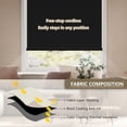 Blackout Roller Window Shades 22.5"W x 72"H Black Home Office Room ...