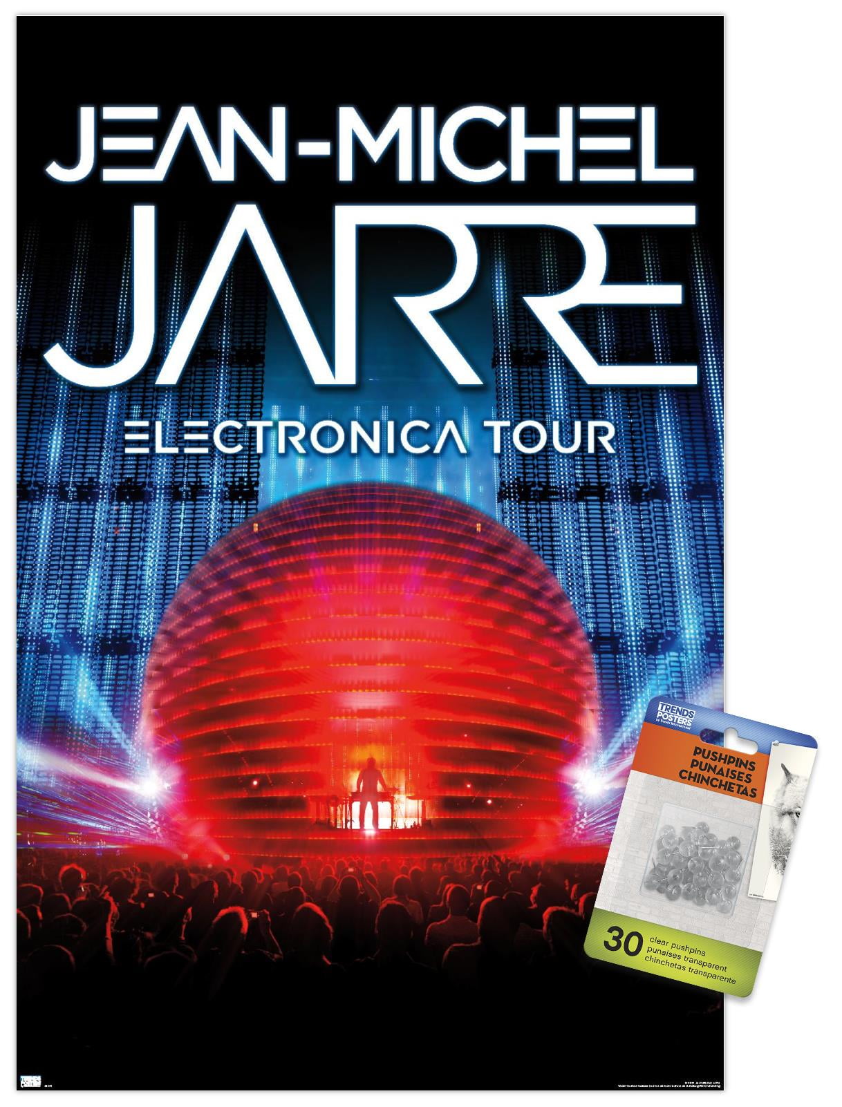 Jean Michel Jarre - Electronica Wall Poster with Pushpins, 14.725" x 22 ...