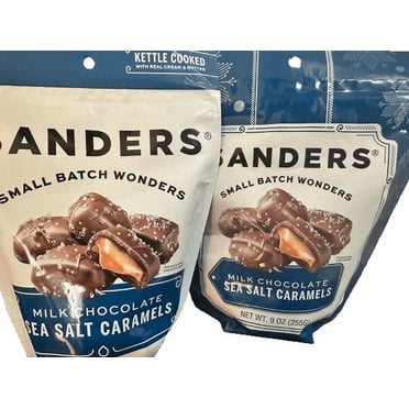 Sanders Dark Chocolate Sea Salt Caramels, 36 oz, Sweet and Salty Treat ...