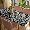 Black Leaves Fitted Rectangle Tablecloth 24" x 50" Branch Pattern ...