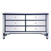 Elegant Decor Contempo 6 Drawer Contemporary Mirrored Dresser in ...