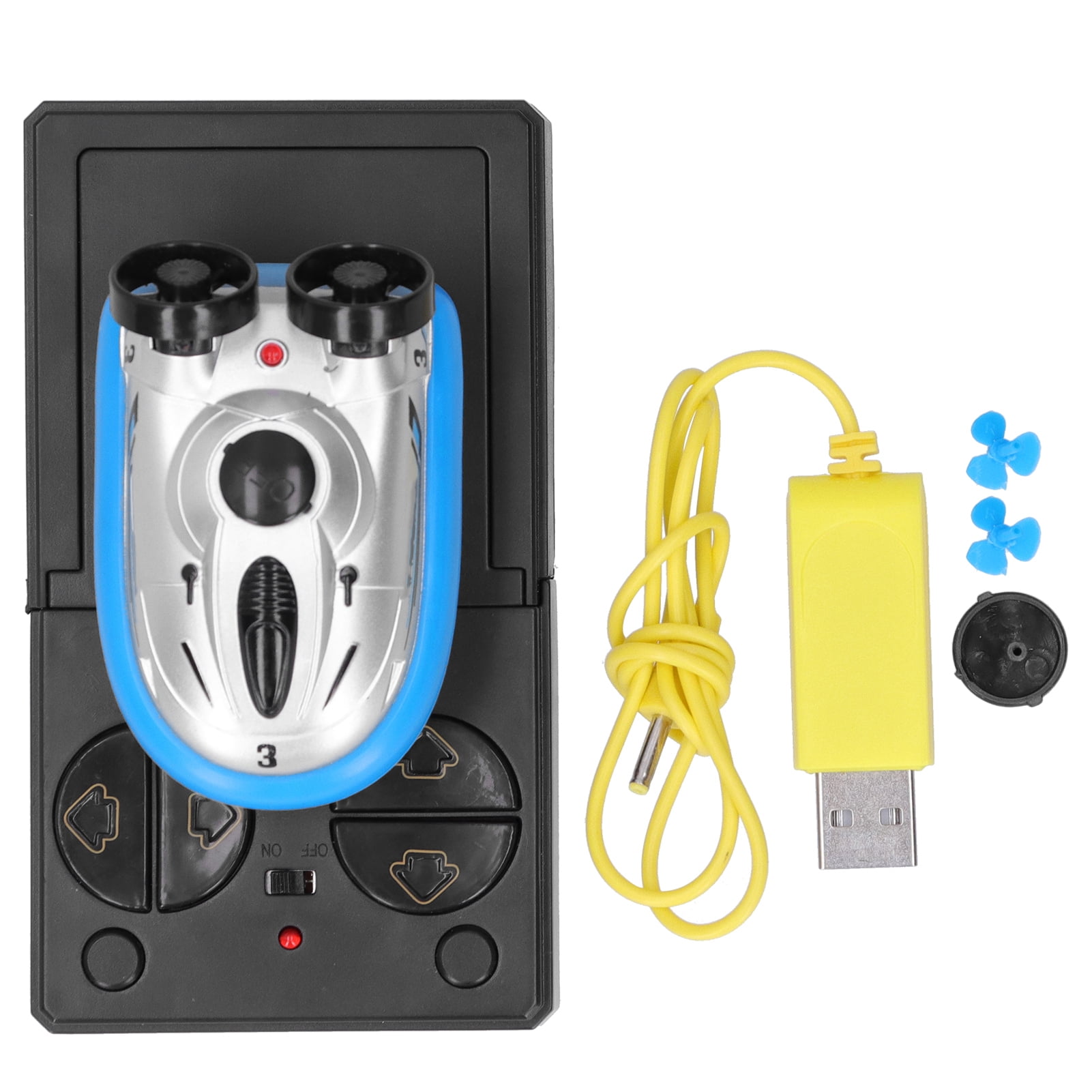 Mini lancha eléctrica RC con detalles en azul, barco de control remoto ...