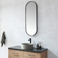 Vinnova Design Luarca 18x48 Oval Metal Wall Mirror, Brushed Black ...
